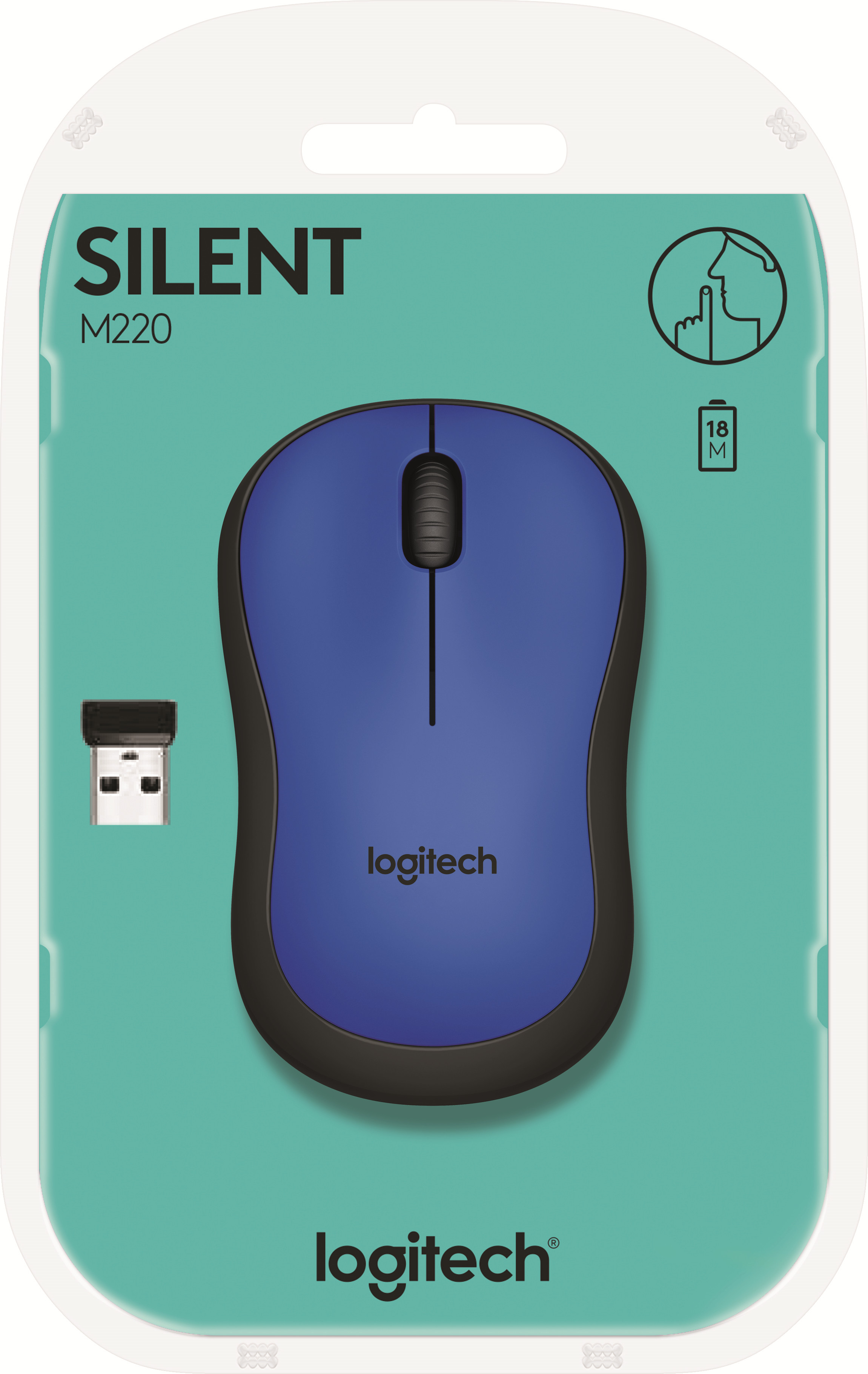 Безжична мишка Logitech M220 SILENT Blue