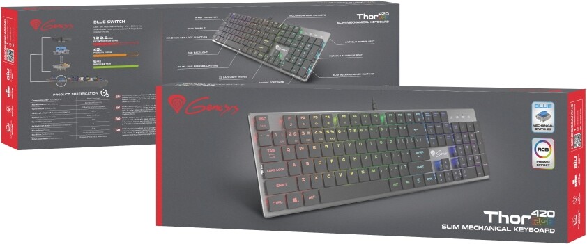 Клавиатура Genesis Mechanical Gaming Keyboard Thor 420 RGB Backlight ...